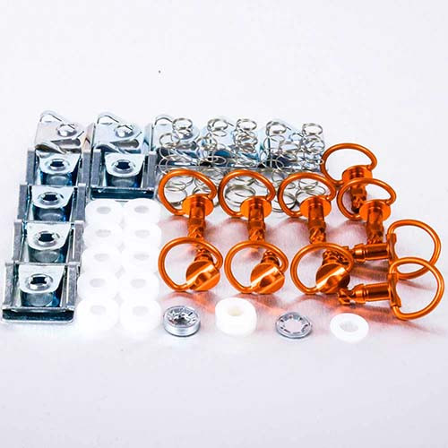 Aluminium Quick Release Stud 17mm D-Ring & CLIP3 Pack x10 | Pro-Bolt