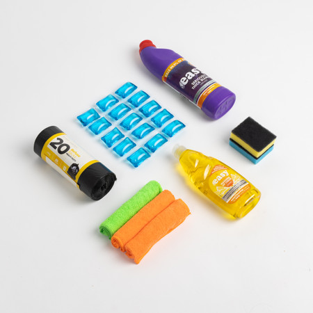 Home Cleaning & Laundry Starter Pack – Essential Cleaning Kit for New ...