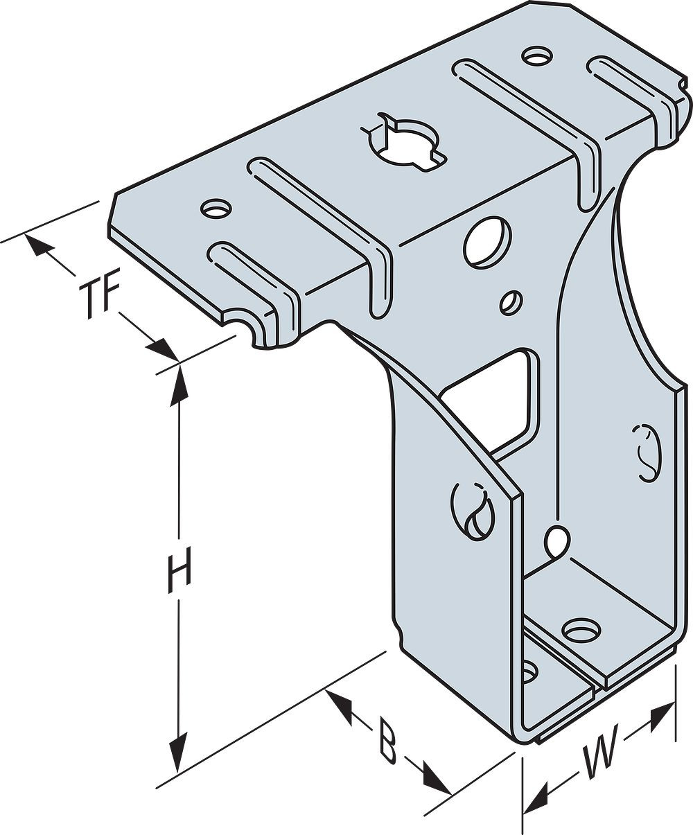 Simpson Strong-Tie PF24B - Galvanized 2x4 Post Frame Hanger ...