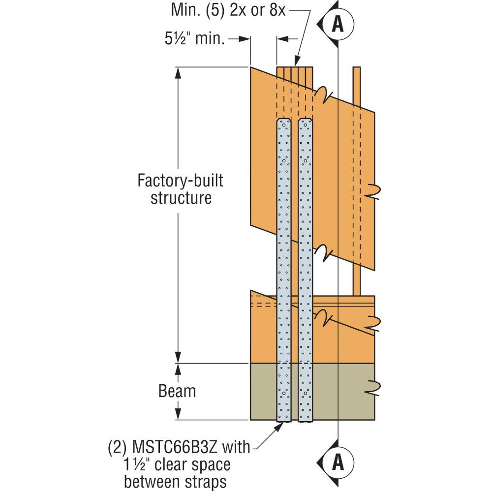 Simpson Strong-Tie MSTC66B3Z - 62-7/8" 14-Gauge ZMAX Galvanized Pre ...