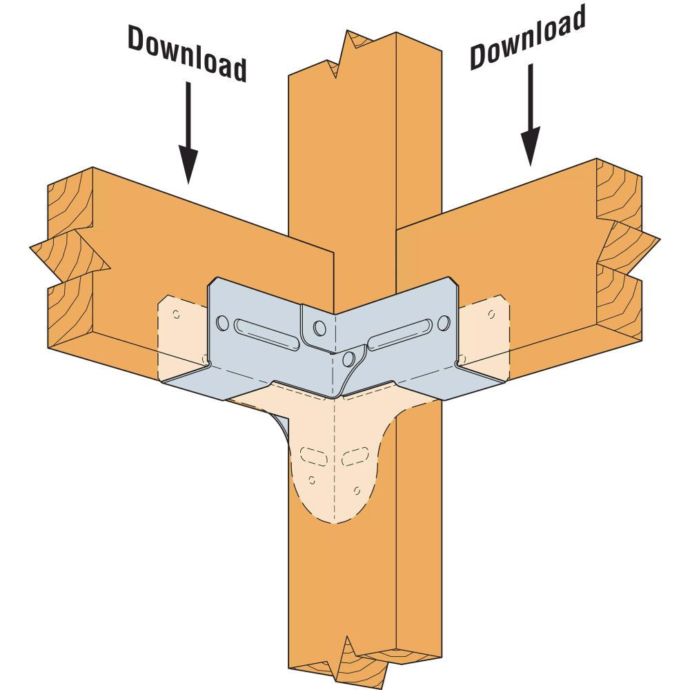 Simpson Strong-Tie RTC2Z - 18-Gauge ZMAX Galvanized Rigid Tie Corner ...