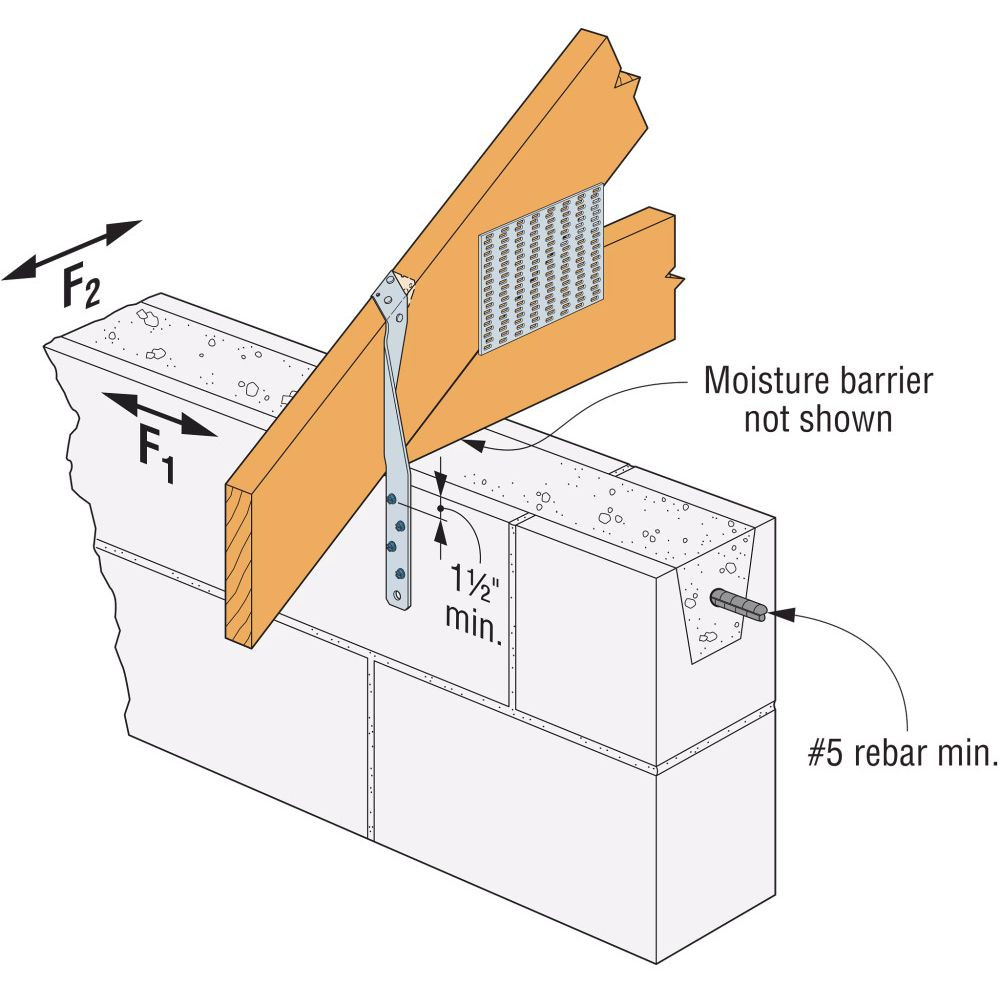 Simpson Strong-Tie HTSM16 - 16" Heavy Masonry Twist Strap | FastoolNow.com