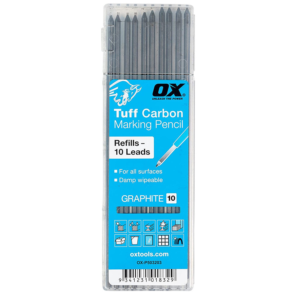 OX TOOLS P503203 - Tuff Carbon Marking Pencil Replacement Basic ...