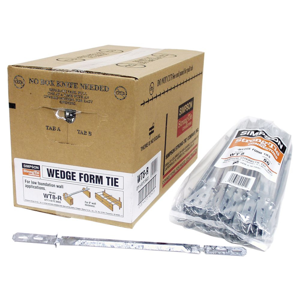 Simpson Strong-Tie WT8 - Wedge Tie 2X formboard 8" Wall Thickness, 250ct