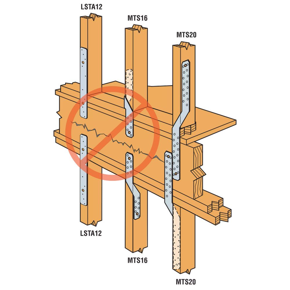 Simpson Strong-Tie MTS20-REV - 20" Medium Twist Strap - Reverse Bend