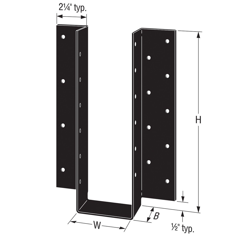 Simpson Strong-Tie UA15PC - Architectural Hanger Powder Coat