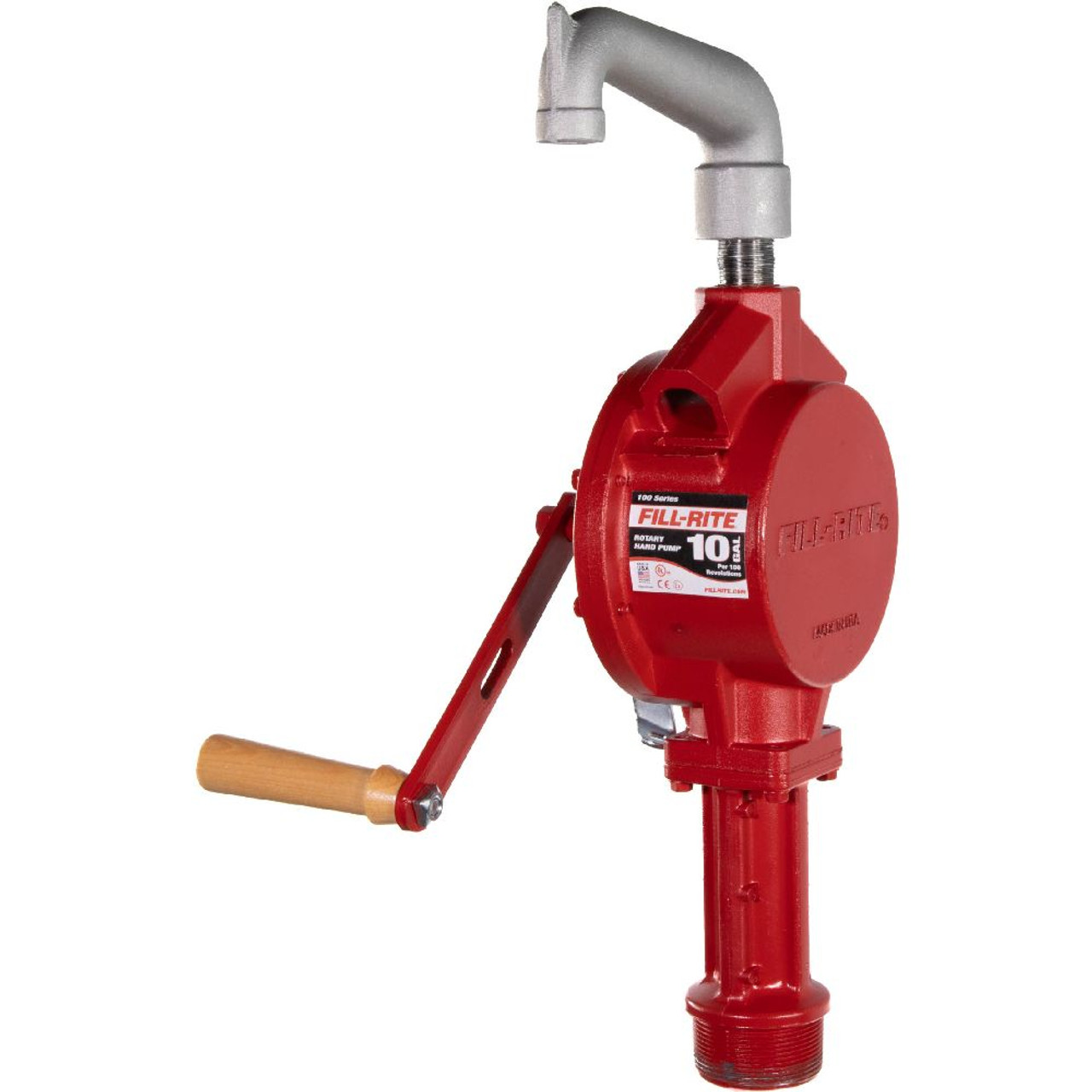 FILL-RITE FR113 - Rotary Hand-Operated Fuel Transfer Pump w/ Pail Spout