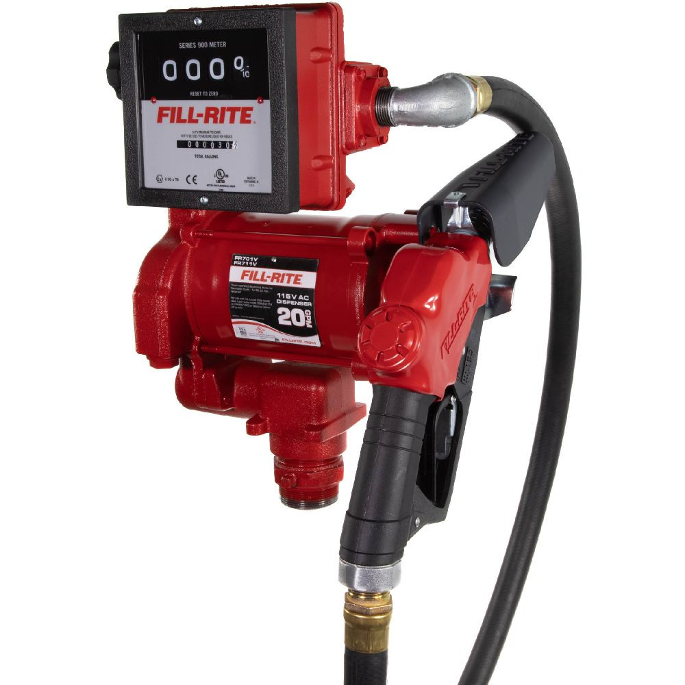 FILL-RITE FR711VA - 115V 20 GPM Fuel Transfer Pump w/ Meter & Nozzle
