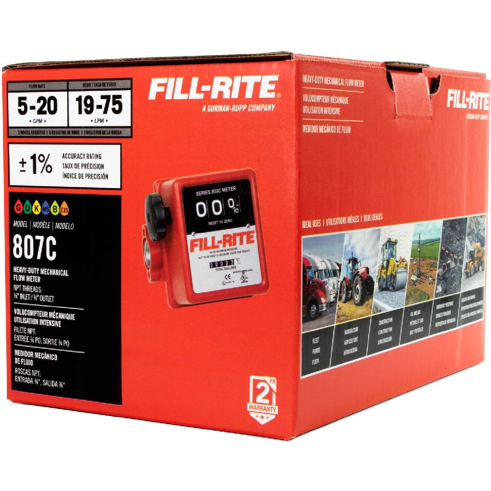 FILL-RITE 807C - 5-20 GPM 3-Digit Mechanical Fuel Transfer Meter