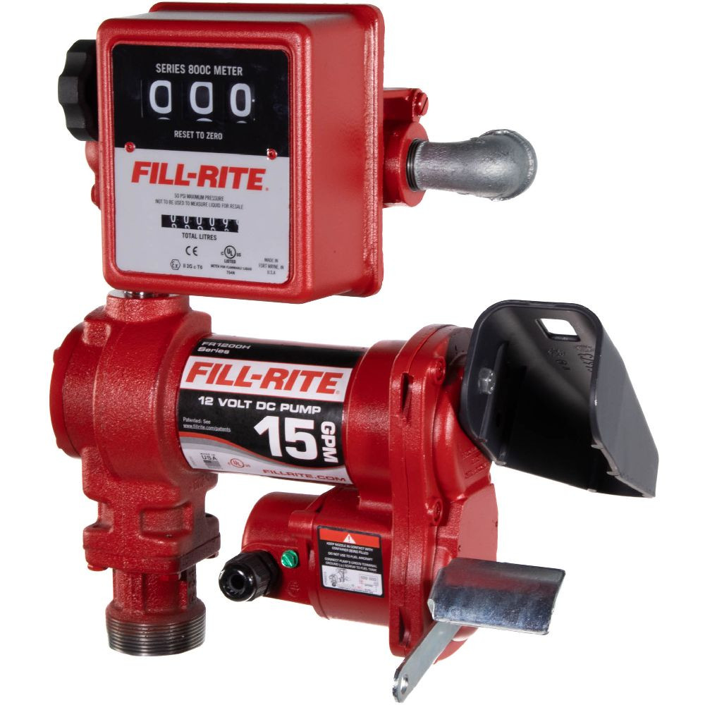 FILL-RITE FR1211HLN - 12V 57 LPM Fuel Transfer Pump w/ Meter