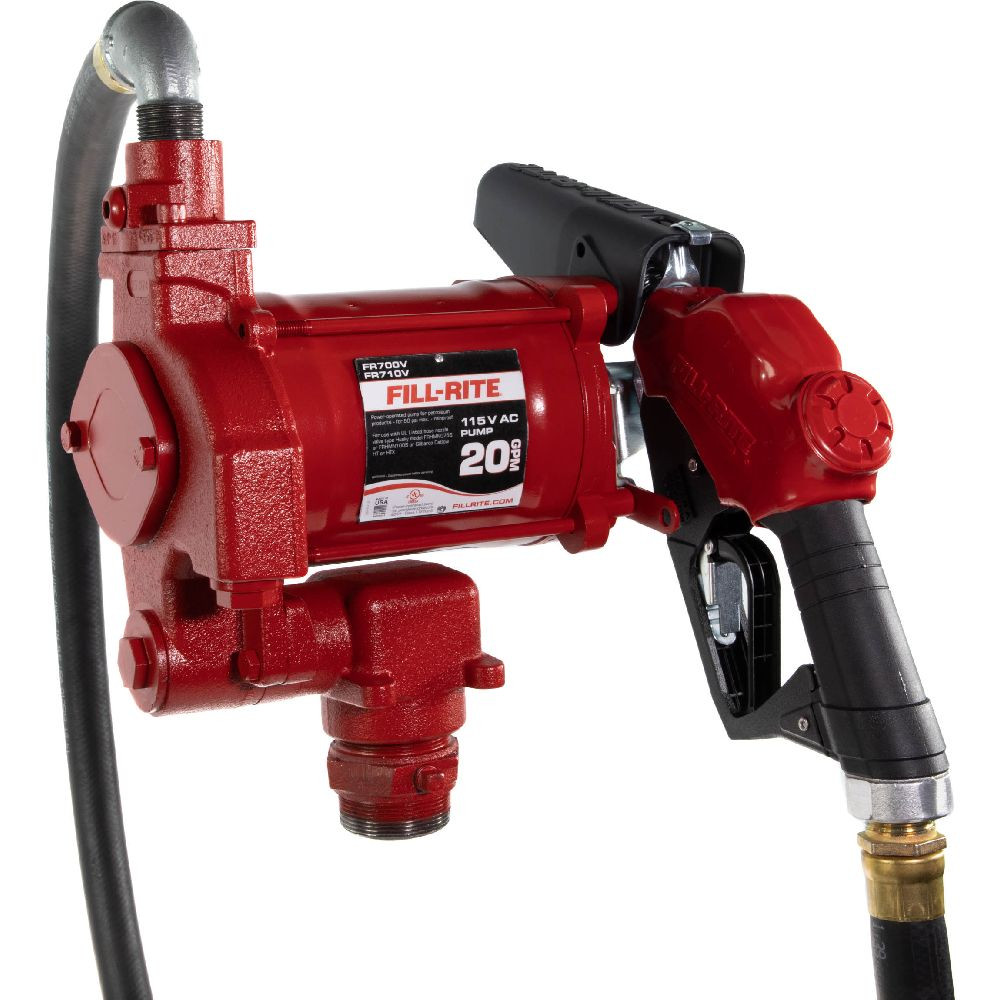 FILL-RITE FR710VB - 115V 20 GPM Fuel Transfer Pump w/ Nozzle
