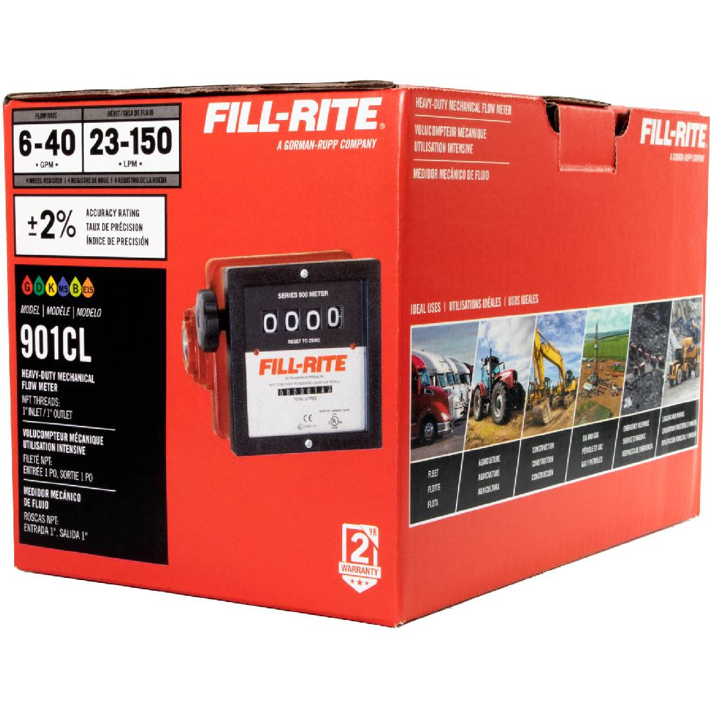 FILL-RITE 901CL - 23-151 LPM 4-Digit Mechanical Fuel Transfer Meter