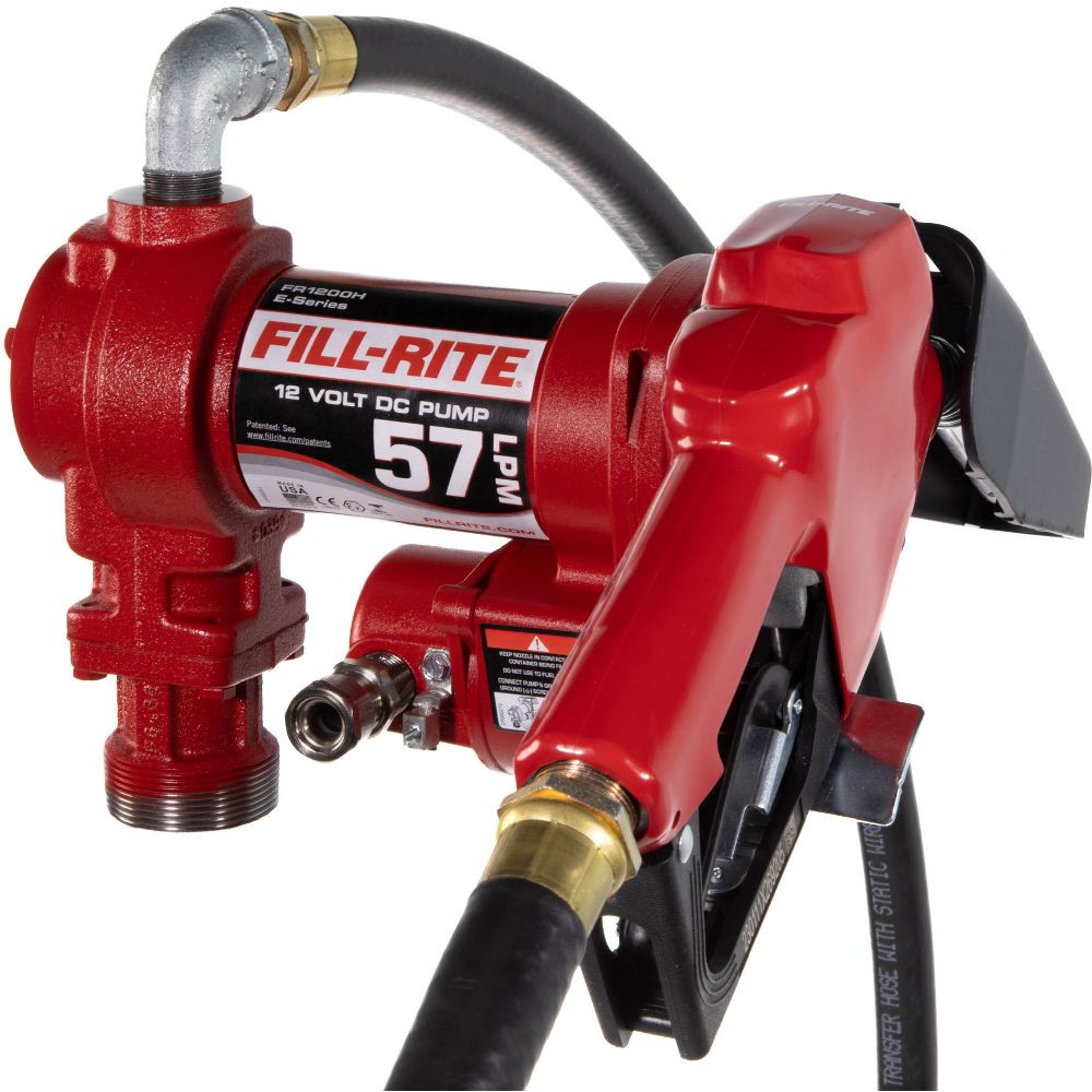 FILL-RITE FR1210HEA - 12V 57 LPM Fuel Transfer Pump w/ Nozzle