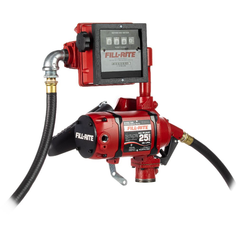 FILL-RITE NX25-120NB-AH - 120V 25 GPM Fuel Transfer Pump w/ Meter & Nozzle