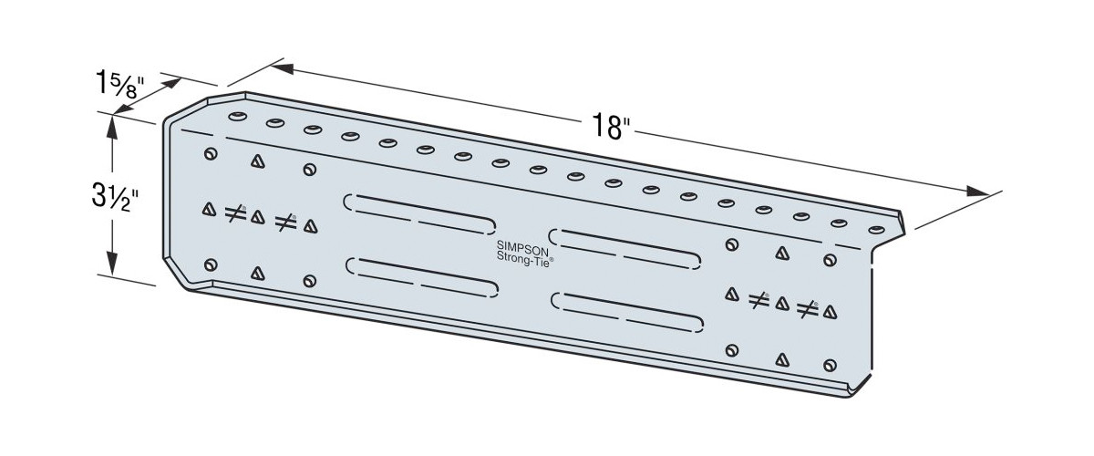 Simpson Strong-Tie FSB3.518-R25 Bypass Framing Fixed-Clip Strut ...