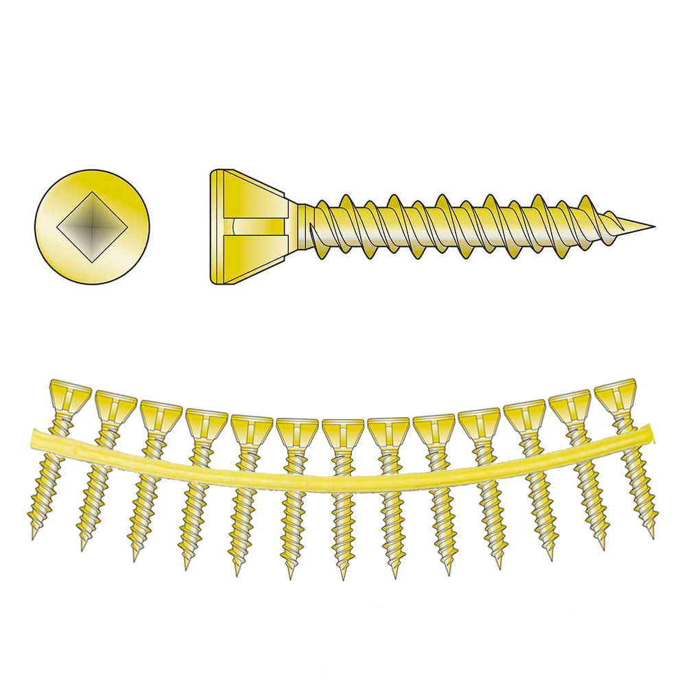 QuikDrive MTHZ1S #7 x 1" Zinc Wood Underlayment Screw 2500ct ...