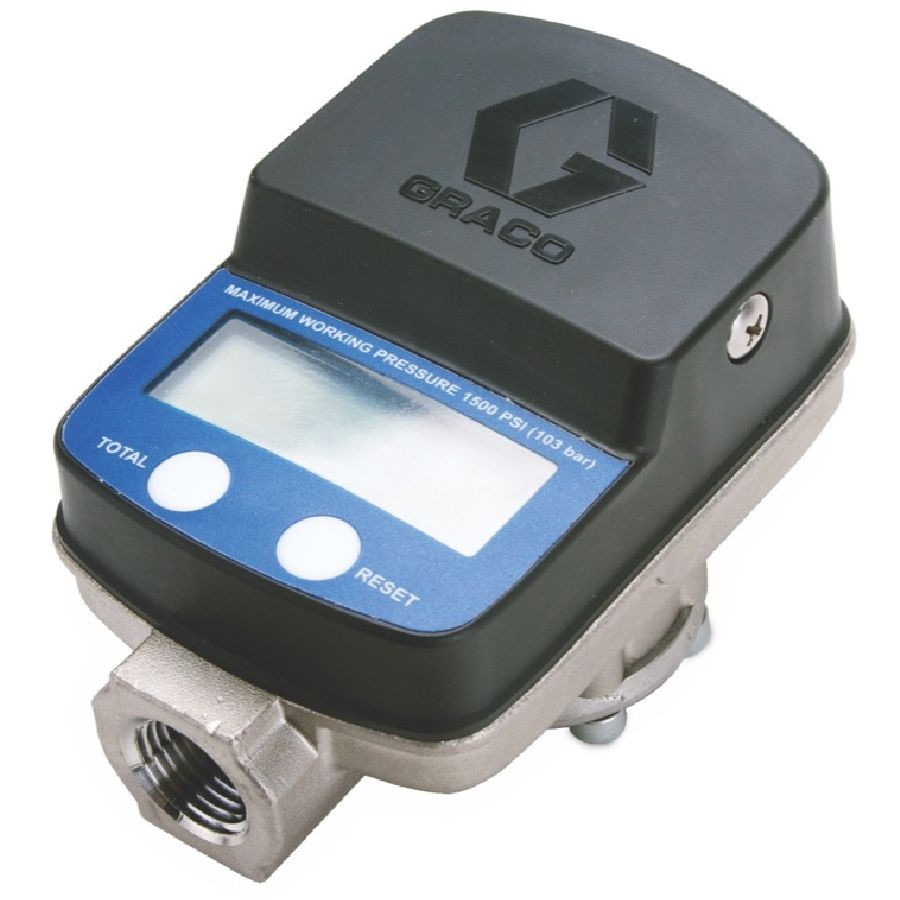 GRACO 247453 SDI15 1/2" NPT In-Line Digital Meter, .1 to 14 GPM ...