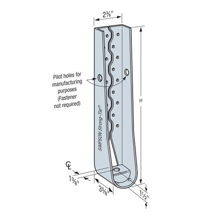 Simpson Strong-Tie S/HDU11 16-1/2" x 7/8" Holdown for Cold-formed Steel ...