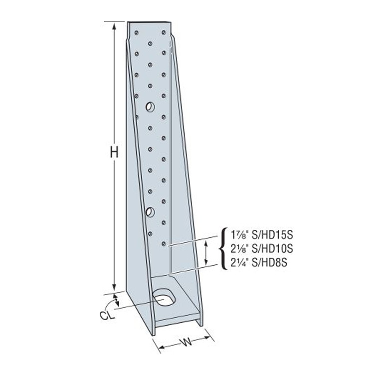 Simpson Strong-Tie S/HD10S 13-1/2" x 2-5/16" x 1-1/2" Holdown for Cold ...