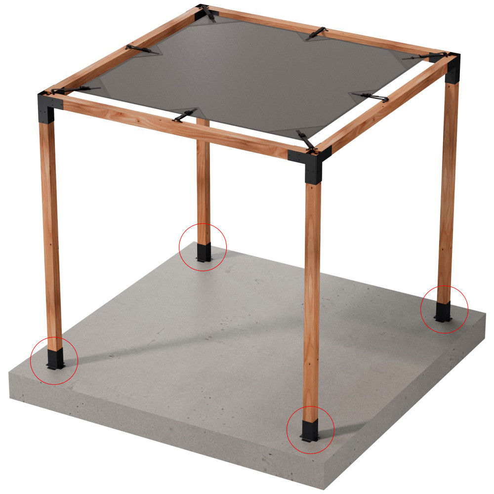 Simpson Strong-Tie SAGE-B66-KT2 - Sage System Black Powder-Coated Post ...