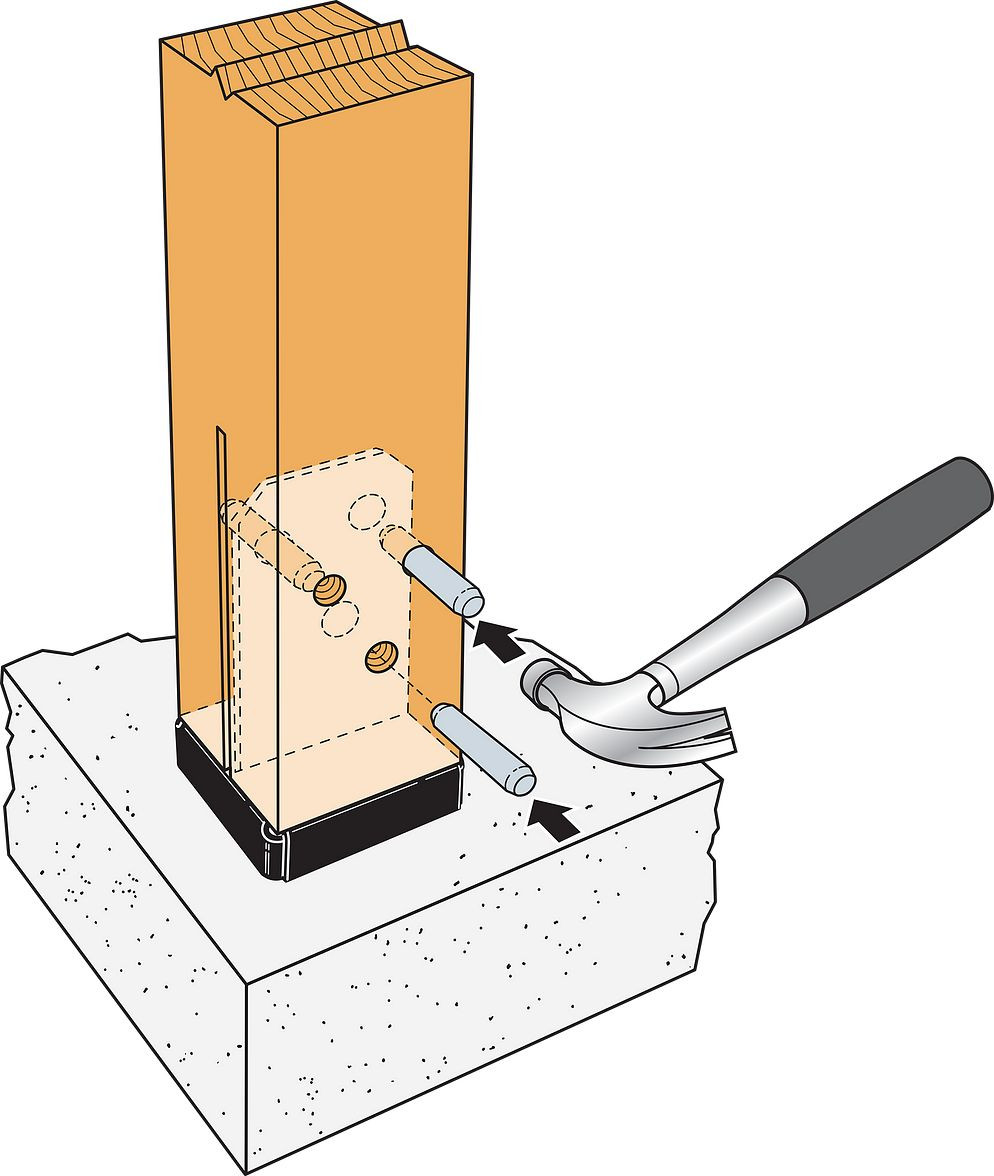 Simpson Strong-Tie CPT66Z - ZMAX Galvanized Concealed Post Base for 6x6 ...