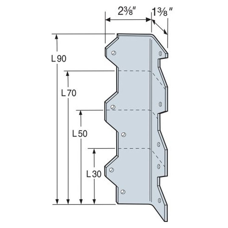 Simpson Strong-Tie L50 5" 90 Degree Utility Clips 16 gauge | FastoolNow.com