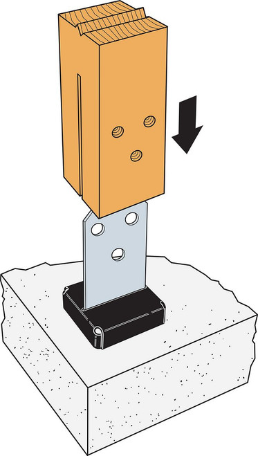 Simpson Strong-Tie CPT66Z - ZMAX Galvanized Concealed Post Base for 6x6 ...