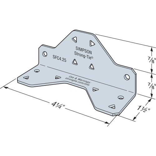 Simpson Strong-Tie SFC4.25-R175 Steel Framing Connectors 4-1/4 ...