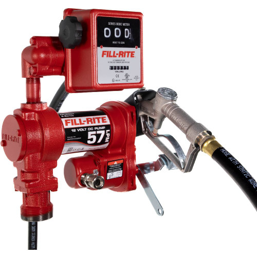 FILL-RITE FR1211HEL - 12V 57 LPM Fuel Transfer Pump w/ Meter & Nozzle