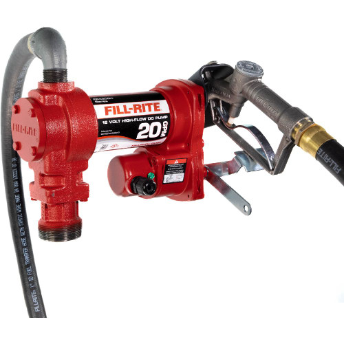 FILL-RITE FR4210H - 12V 20 GPM Fuel Transfer Pump w/ Nozzle