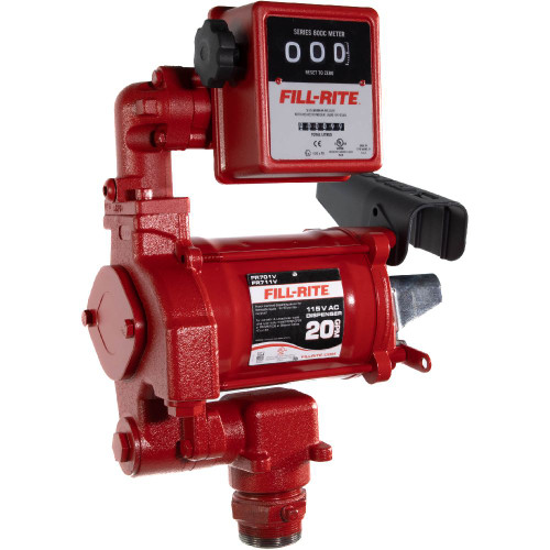 FILL-RITE FR701V - 115V 20 GPM Fuel Transfer Pump w/ Meter & Nozzle