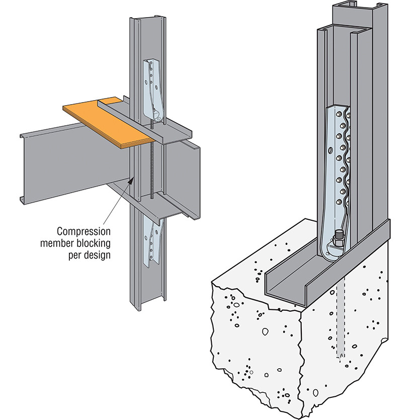 Simpson Strong-Tie S/HDU4 7-1/2" x 5/8" Holdown for Cold-formed Steel ...