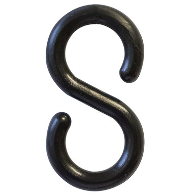 Mr. Chain 10303-10 1" Plastic S-Hook (10 Pack) Black