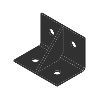 Simpson Strong-Tie HL35GPC - 3" x 5" Heavy Angle w/ Gusset, Black ...