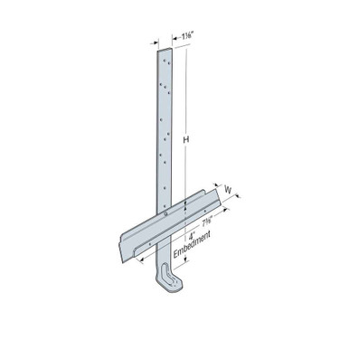 Simpson Strong-Tie HETA16/TSS2 - 12" w/ 4" Embed Truss Anchor w/ Seat