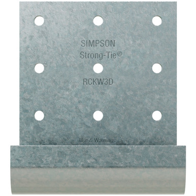 Simpson Strong-Tie RCKW3D-R10 - 3" Kneewall Connector Clip, 2-hole (Qty-10)