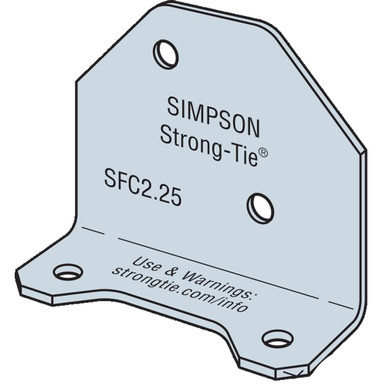 Simpson Strong-Tie SFC2.25-R300 Steel Framing Connectors 2-1/4 ...