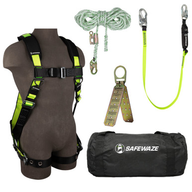 Safewaze FS124-L/XL PRO Bag Roof Kit: FS185-L/XL Harness, FS700-50GA ...