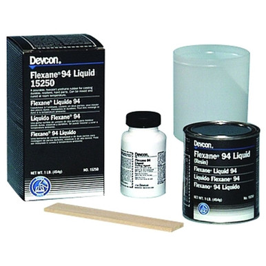 Devcon 15250 Flexane 94 Liquid, 1 lb Kit, Black