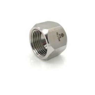 STAINLESS ADAPTERS SS304-C-12 Cap, 3/4" 37 deg JIC Flared, Stainless Steel