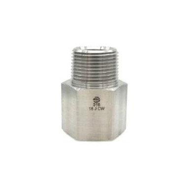 STAINLESS ADAPTERS SS5405-08-16 Adapter Expander, 1/2" MNPT x 1" FNPT ...