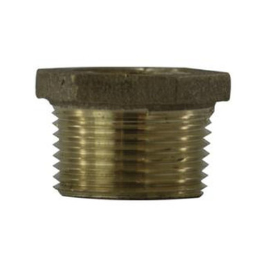 Midland Industries 44534LF Hex Bushing, 2-1/2" MPT x 1-1/2" FPT, Bronze