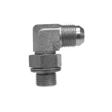 Midland Industries 7205NWO512 90 deg Metric Elbow, 1/2" JIC x M12 Male ...