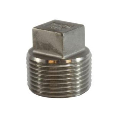 Midland Industries 63653 Cored Square Head Plug, 1/2" MPT, Stainless ...