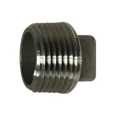 Midland Industries 62659 Cored Square Head Plug, 2-1/2" MPT, Stainless ...