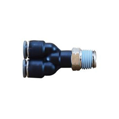 Midland Industries 20557C Swivel Wye Adapter, 1/4" Push-In Tube x 1/4 ...