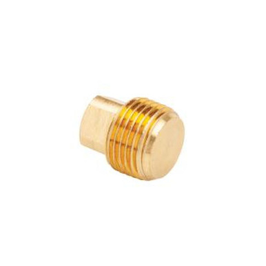 MId-America Fittings LF117-2 Slotted Head Plug, 1/8" MPT, Brass