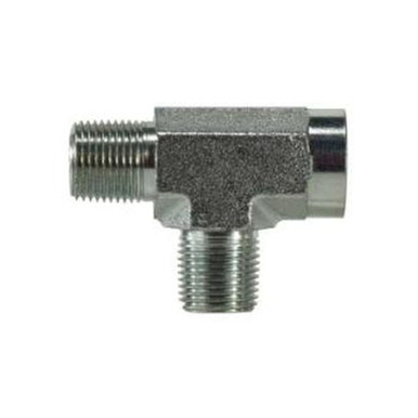 Midland Industries 560316 Pipe Run Tee, 1" MPT x 1" FPT x 1" MPT, Steel