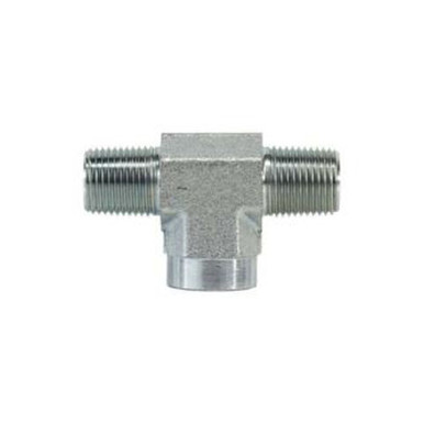 Midland Industries 560122 Pipe Tee, 1/8" MPT x 1/8" FPT x 1/8" MPT, Steel