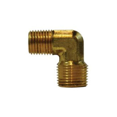 Midland Industries 28276 90 deg Reducing Elbow, 1/2" MIP x 3/8" MIP, Brass